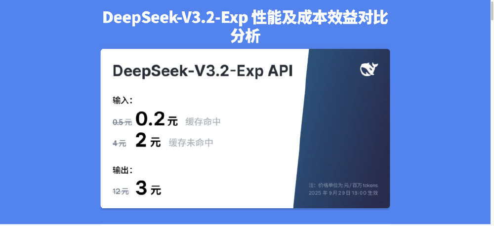 DeepSeek-V3.2-Exp：稀疏注意力技术将大模型推理成本砍半，API价格暴跌75%-CSDN博客